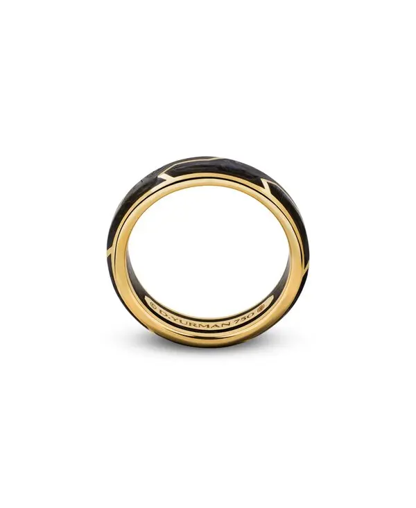 David Yurman Forged Carbon Band Ring - Black/gold