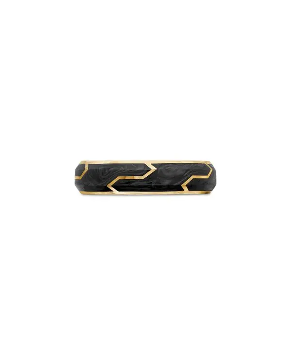 David Yurman Forged Carbon Band Ring - Black/gold