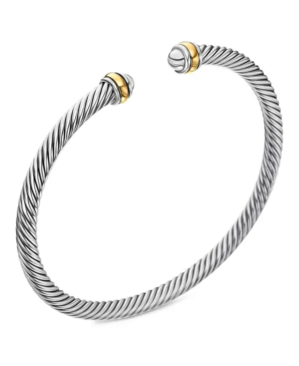 David Yurman Cable Classics Bracelet With 18k Gold - Silver