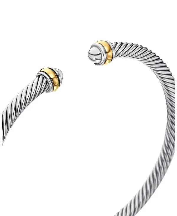 David Yurman Cable Classics Bracelet With 18k Gold - Silver