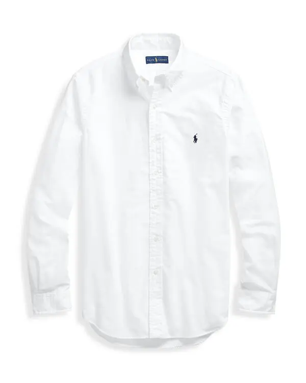 Polo Ralph Lauren Classic Fit Long Sleeve Cotton Oxford Button Down Shirt - White