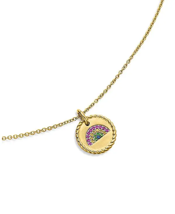 David Yurman Cable Collectibles Rainbow Pendant Necklace - Multi/gold