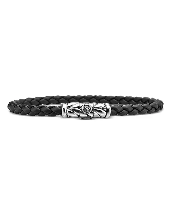 David Yurman Chevron Woven Bracelet - Black/silver