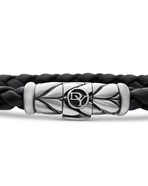 David Yurman Chevron Woven Bracelet - Black/silver