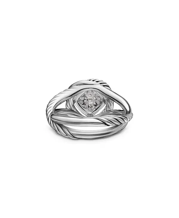 David Yurman Infinity Ring With Diamonds - Silver