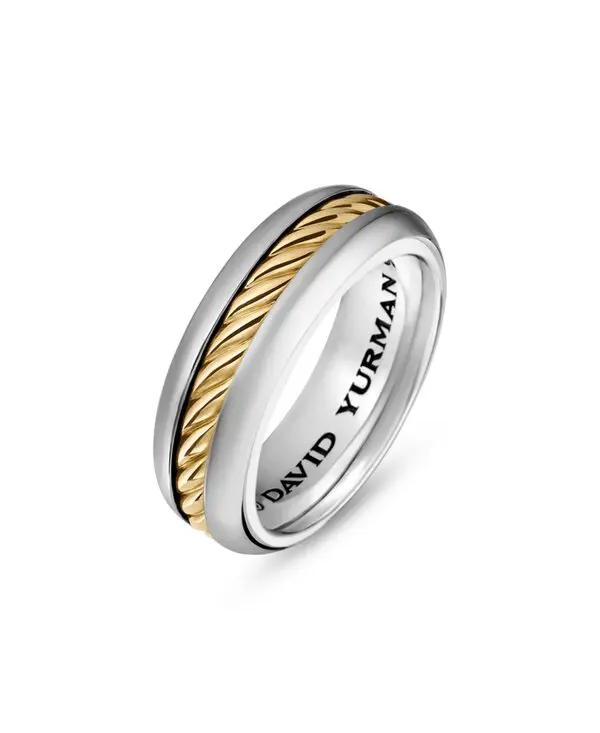 David Yurman Cable Inset Band Ring