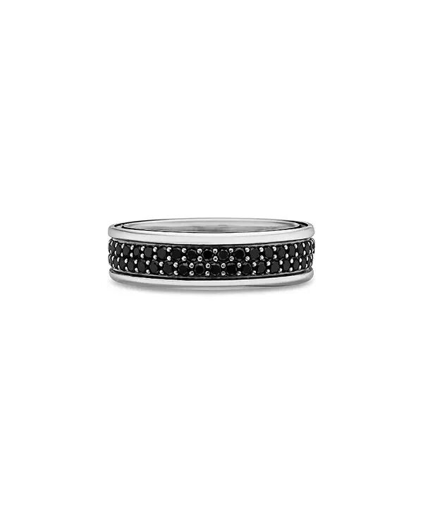 David Yurman Streamline Band Ring - Black/silver