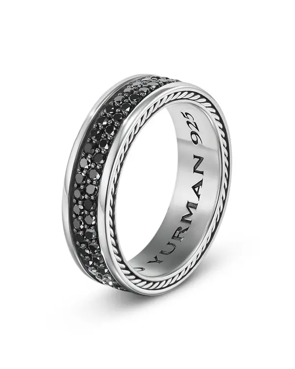 David Yurman Streamline Band Ring - Black/silver