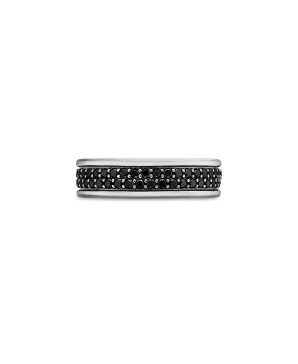 David Yurman Streamline Band Ring - Black/silver