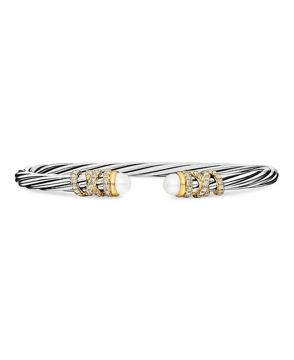 David Yurman Helena Bracelet With Diamond And Gold - Pearl