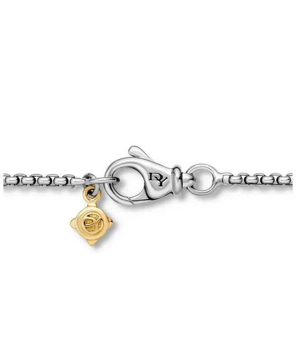 David Yurman Box Chain Necklace With Gold Accent - Silver/gold