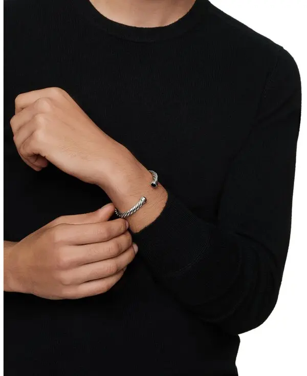 David Yurman Cable Classic Cuff Bracelet - Black Onyx