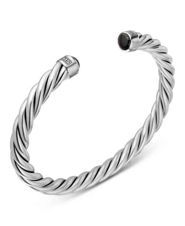 David Yurman Cable Classic Cuff Bracelet - Black Onyx