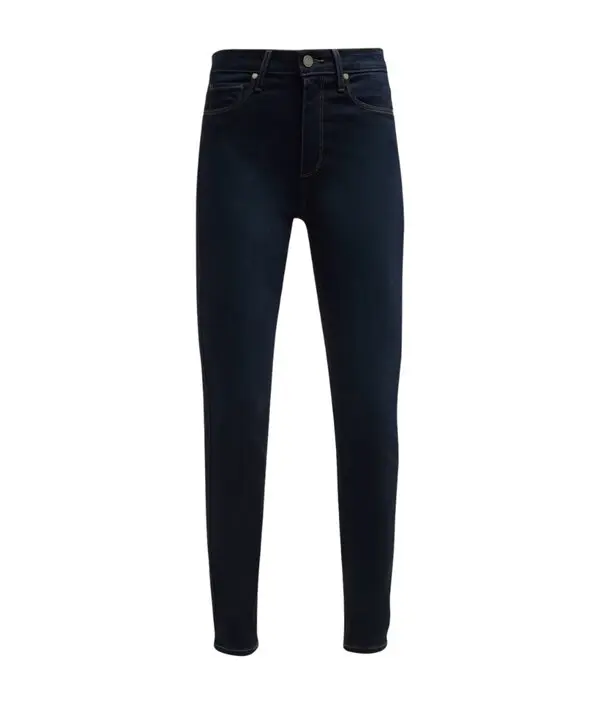 Paige Hoxton High-rise Ankle Skinny Jeans - Black Shadow