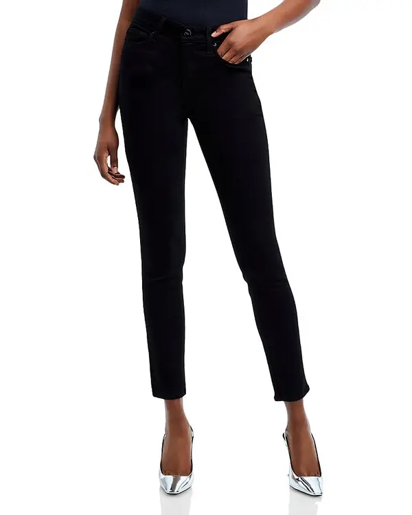 Paige Hoxton High-rise Ankle Skinny Jeans - Black Shadow