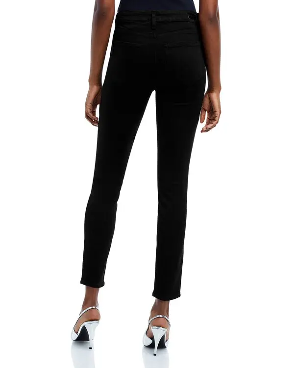 Paige Hoxton High-rise Ankle Skinny Jeans - Black Shadow