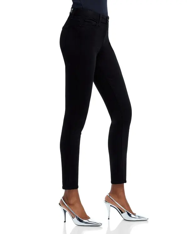 Paige Hoxton High-rise Ankle Skinny Jeans - Black Shadow