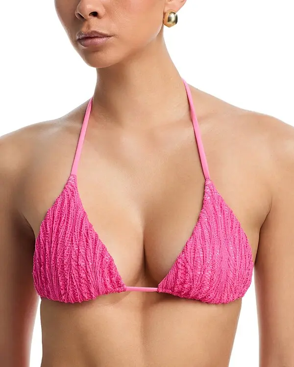 Peixoto Benji Triangle Bikini Top - Pink Weave
