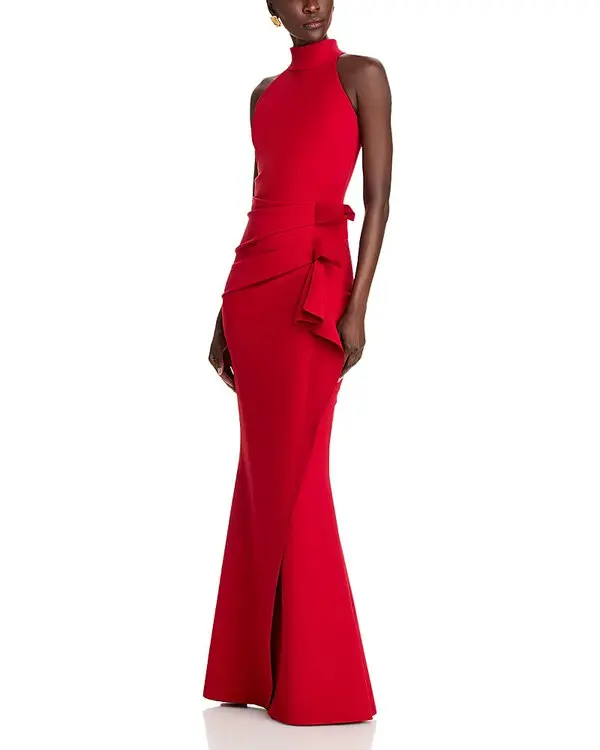 Chiara Boni La Petite Robe Gudrum Sleeveless Mermaid Gown - Scarlet