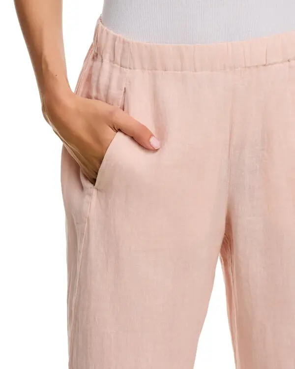 Velvet By Graham & Spencer Lola Linen Pants - Pale Pink