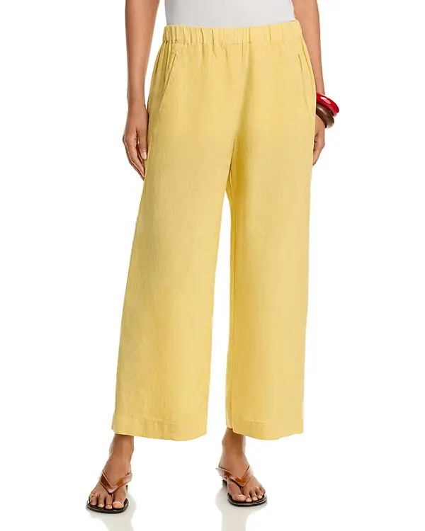 Velvet By Graham & Spencer Lola Linen Pants - Sun Yellow