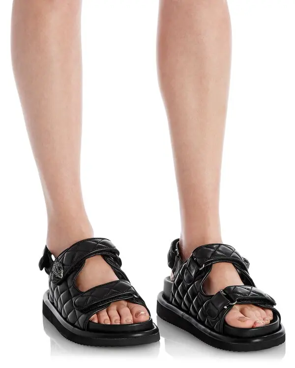Kurt Geiger Orson Slingback Sandals - Black Leather