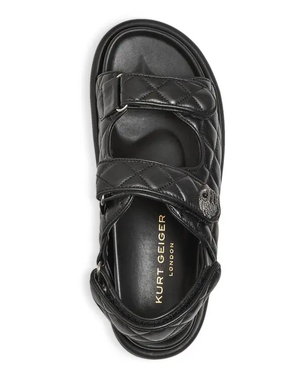 Kurt Geiger Orson Slingback Sandals - Black Leather