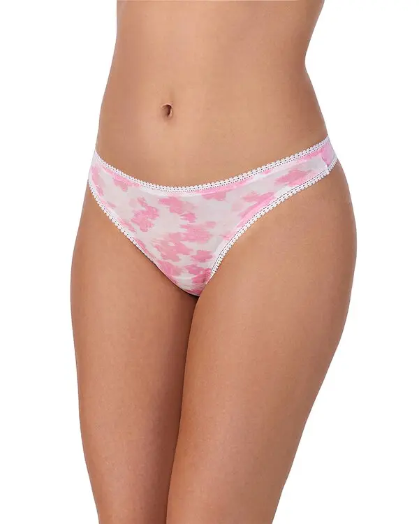 ON GOSSAMER Printed Hipster Thong - Blurred Floral