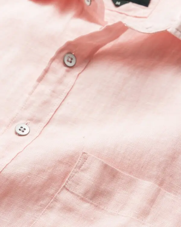 Rodd & Gunn Ellerslie Linen Textured Classic Fit Button-up Shirt - Rosewater