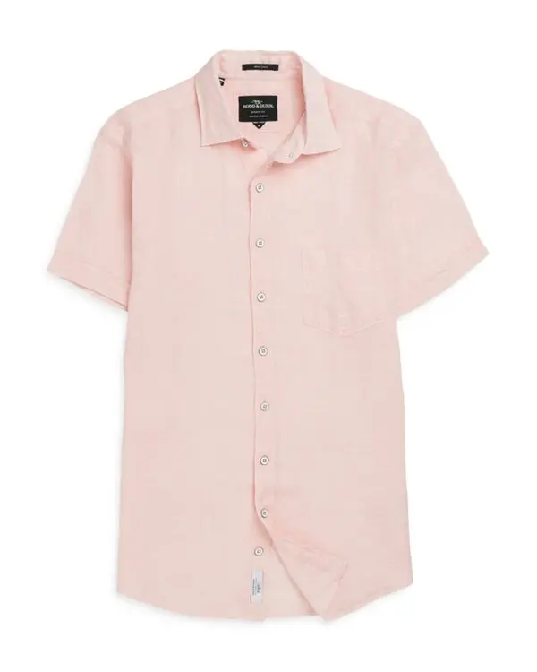Rodd & Gunn Ellerslie Linen Textured Classic Fit Button-up Shirt - Rosewater