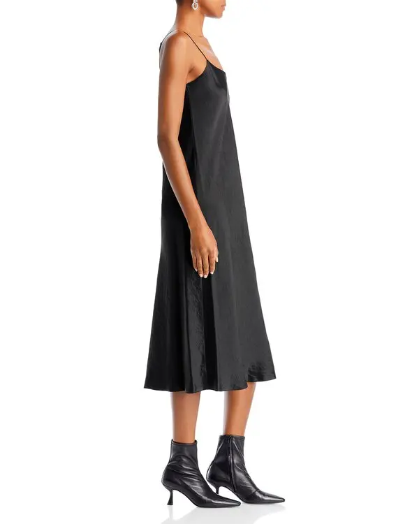 Vince Satin Slip Dress - Black