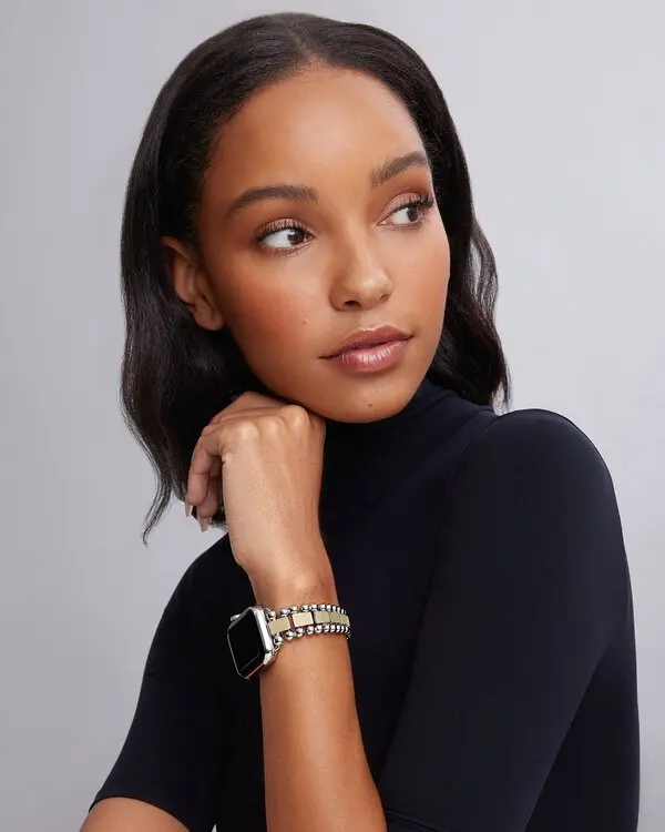 Lagos Smart Caviar Apple Watch Bracelet - Gold/silver