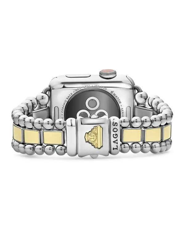 Lagos Smart Caviar Apple Watch Bracelet - Gold/silver