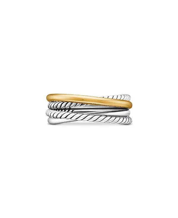 David Yurman Crossover Band Ring - Gold/silver
