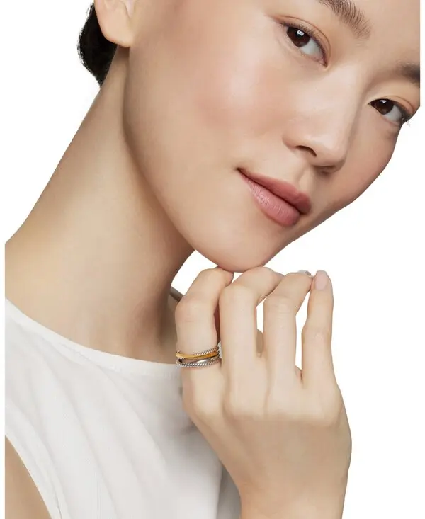 David Yurman Crossover Band Ring - Gold/silver