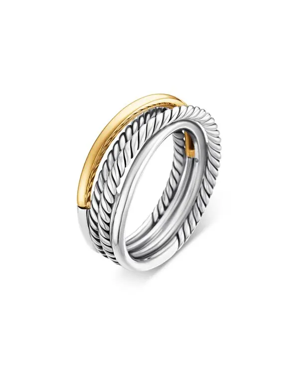 David Yurman Crossover Band Ring - Gold/silver
