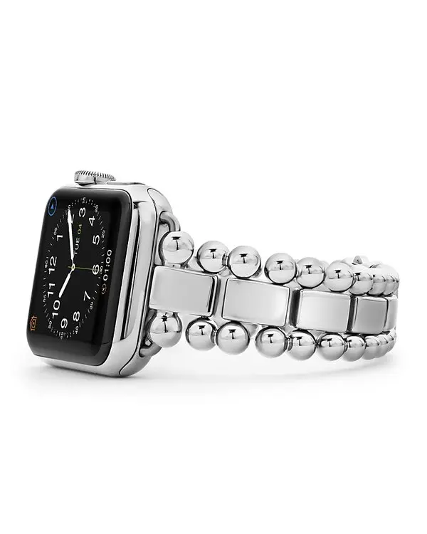 Lagos Smart Caviar Apple Watch Bracelet - Silver