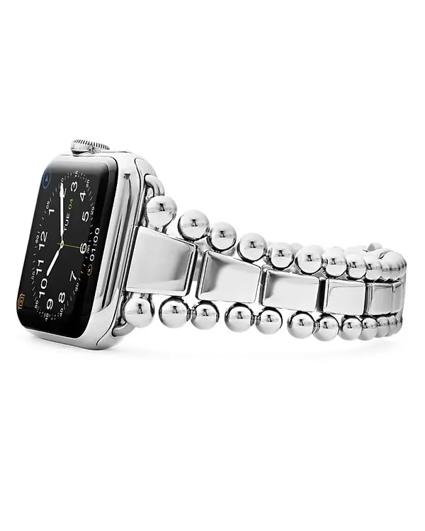 Lagos Smart Caviar Apple Watch Bracelet - Silver