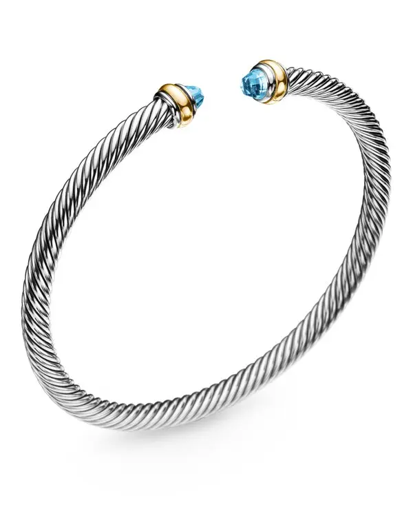 David Yurman Classic Cable Bracelet - Blue Topaz