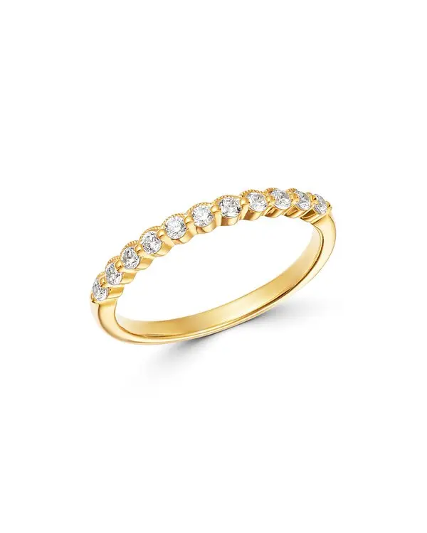 Bloomingdale'S Diamond Milgrain Stacking Band - White/gold