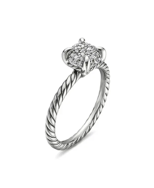David Yurman Petite Chatelaine Diamond Ring - Silver