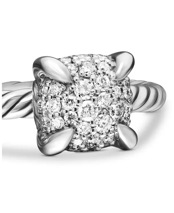David Yurman Petite Chatelaine Diamond Ring - Silver