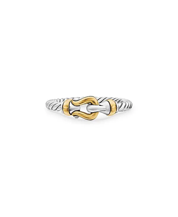 David Yurman Petite Buckle Ring - Silver/gold