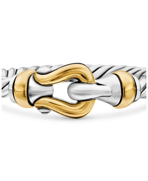 David Yurman Petite Buckle Ring - Silver/gold
