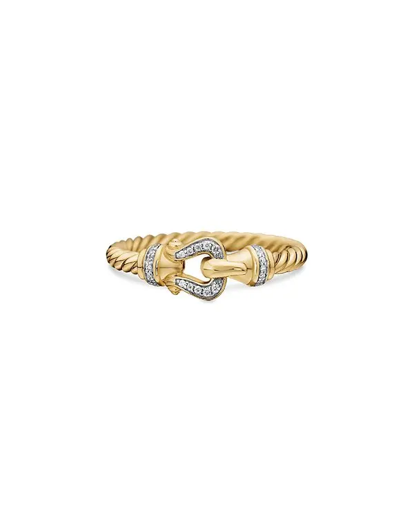 David Yurman Petite Buckle Ring - Yellow Gold