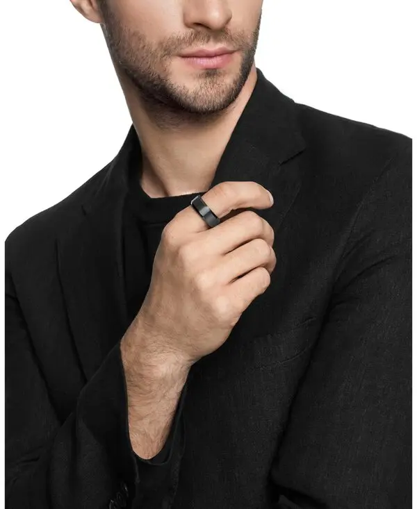 David Yurman Mm Beveled Band - Black