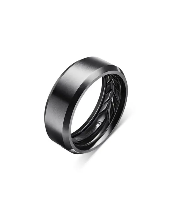 David Yurman Mm Beveled Band - Black