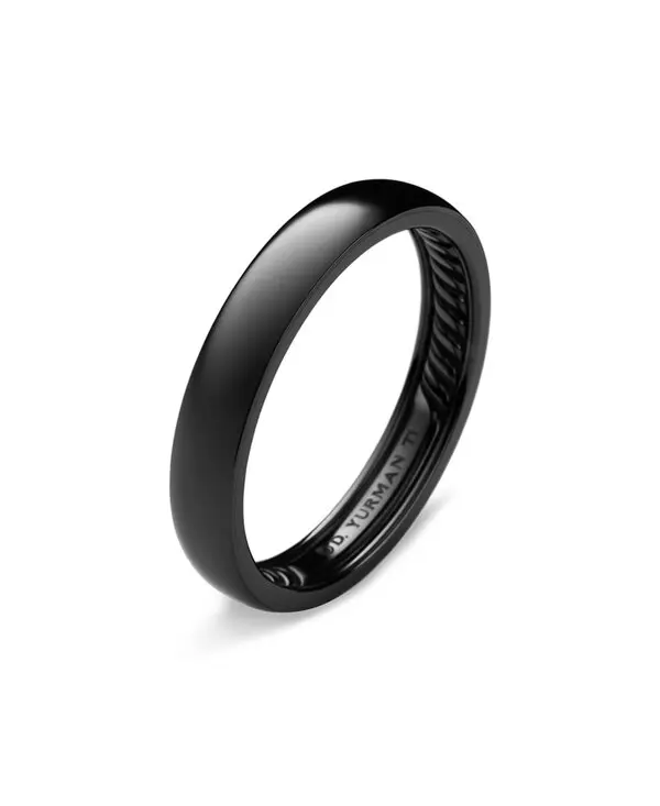 David Yurman 4mm Classic Band - Black Titanium