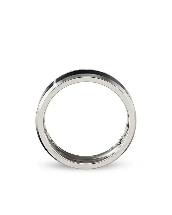 David Yurman Titanium 6mm Beveled Band - Black/gray