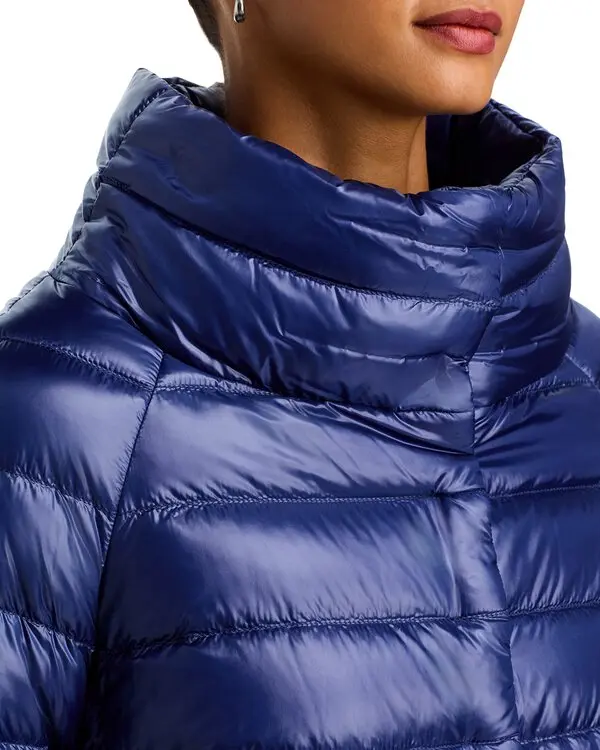 Herno Sofia Iconico Cropped Puffer Coat - Electric Blue